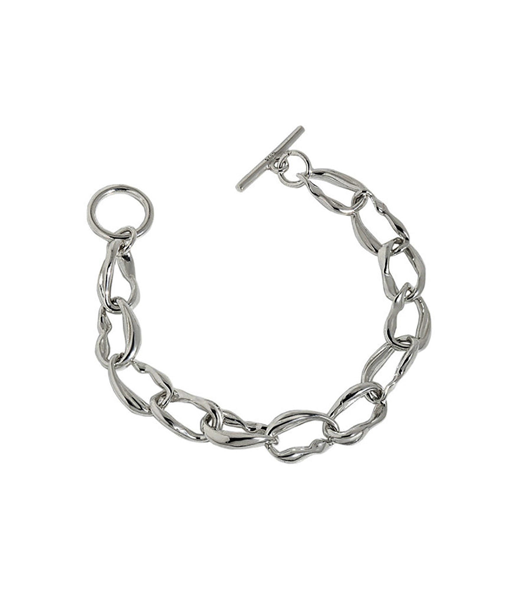 Steall Bracelet |Silver Organic Shaped Link Bracelet | Janus Edinburgh