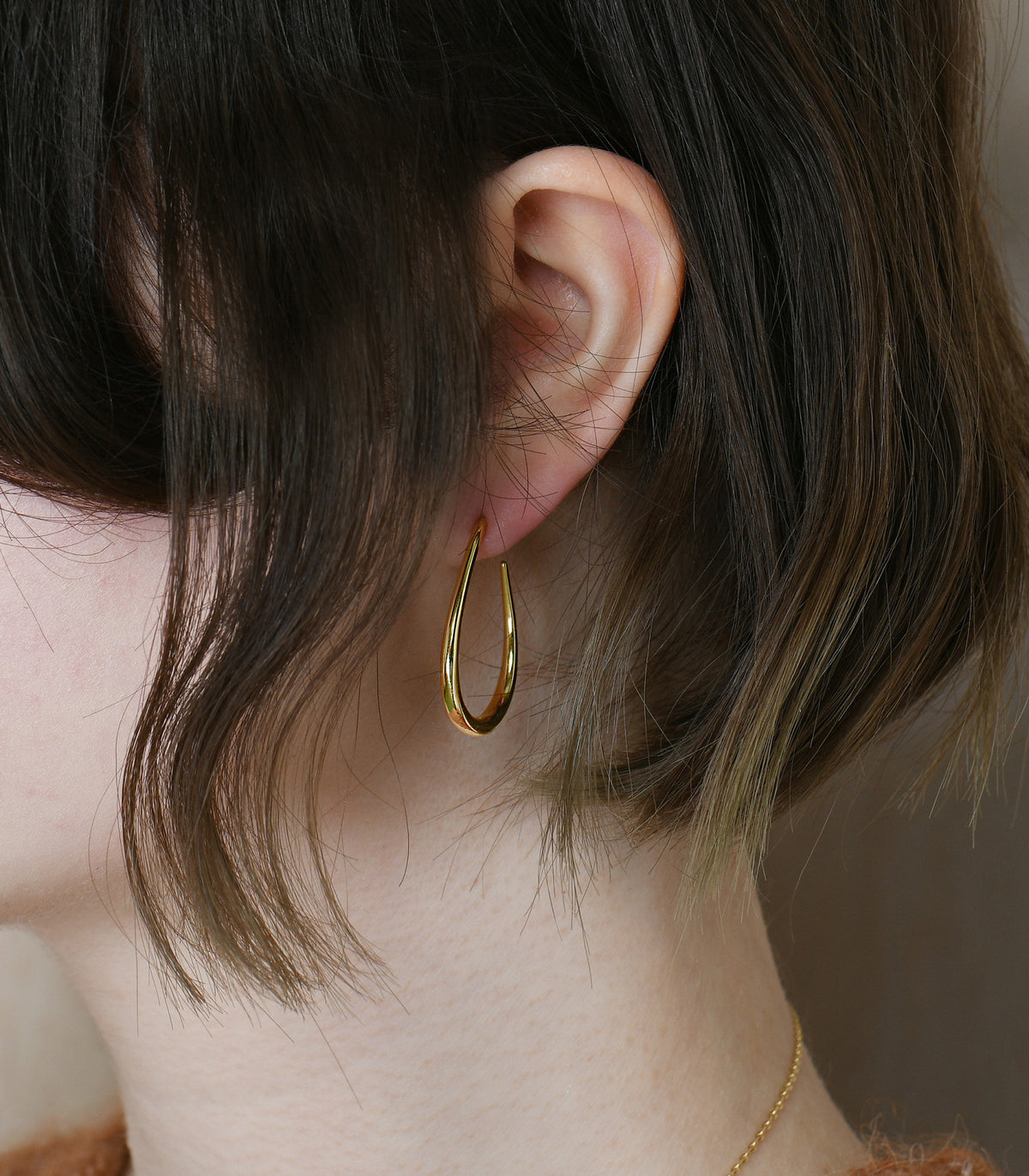Shiel Earrings | Smooth Polished Oval Silver Hoop Earrings ...
